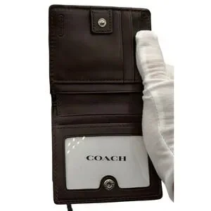 Coach | Bags | Coach Signature C Jacquard Compact Bifold Wallet Purple ...